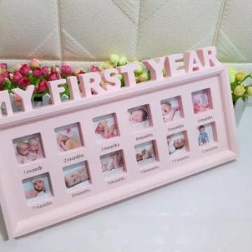 Jual Terlaris Bingkai Frame foto bayi My first year 12 bulan New ...