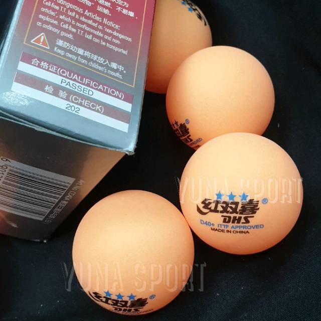 Jual BOLA TENIS MEJA DHS 40+ CELLUOID - BOLA PINGPONG ISI 6 ORANGE SELULOID | Shopee Indonesia