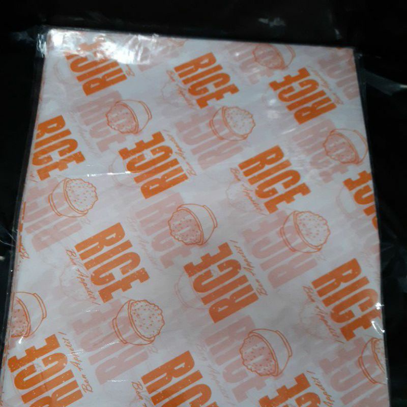 Jual Kertas Bungkus Nasi Motif / Kertas KFC 100 pcs | Shopee Indonesia