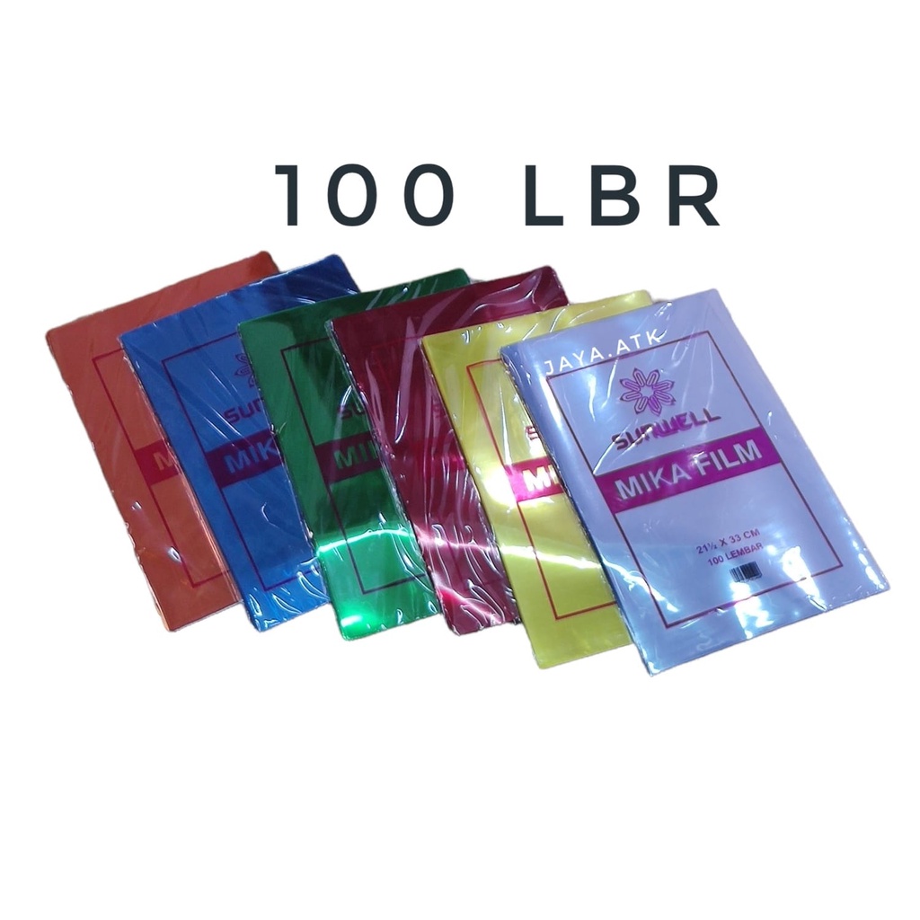 Jual PLASTIK MIKA JILID FOLIO SAMPUL BUKU PLASTIK BENING WARNA 100 LBR | Shopee Indonesia