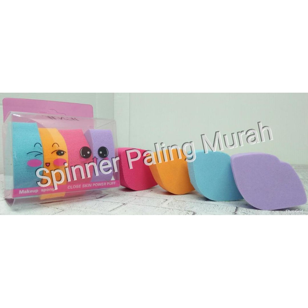 Jual SPON BIBIR ISI 4 SPONS SPONGE BLENDER MINI MAKE UP BEAUTY BLENDER ...