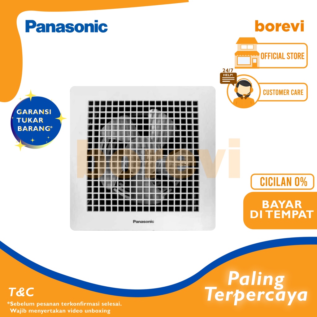 Jual PANASONIC FV 25 TGU EXHAUST FAN 10" EXHAUST PLAFON FV25TGU 25TGU ...