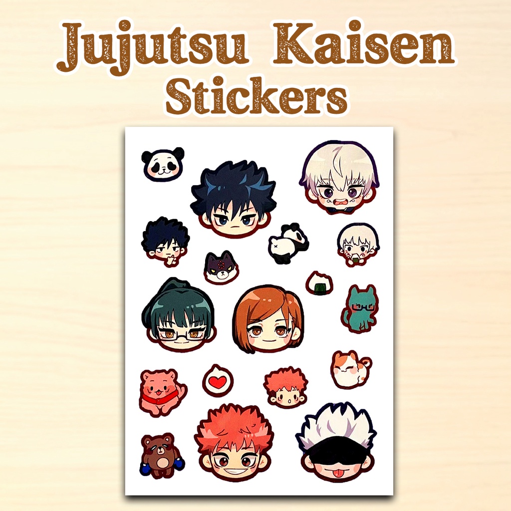 Jual 18 pcs Jujutsu Kaisen Sticker Sheet Stiker Waterproof Anti Air JJK ...