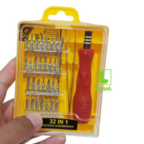 Jual SET OBENG KECIL ISI 32 IN 1 MULTIFUNGSI LENGKAP DENGAN PINSET ...