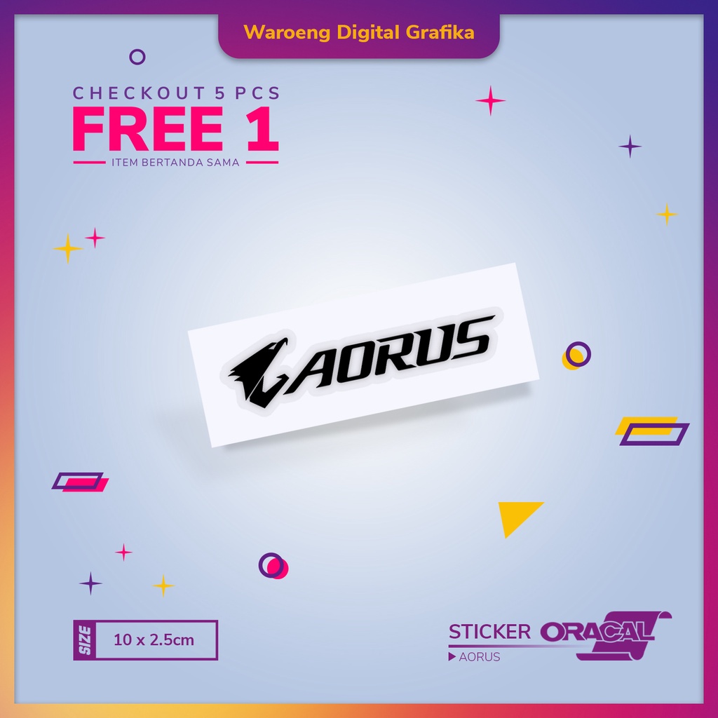 Jual Cutting Sticker PC / Laptop Aorus | Stiker Gigabyte Aorus | Shopee ...
