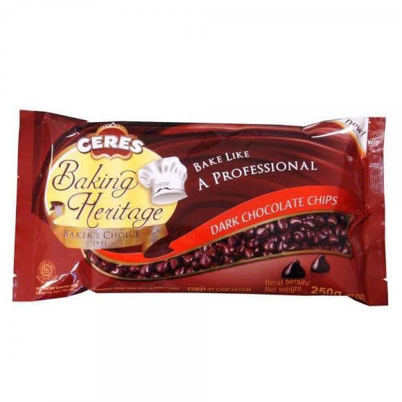 Jual CERES Baking Heritage Dark Chocolate Chips - 250 gr | Shopee Indonesia