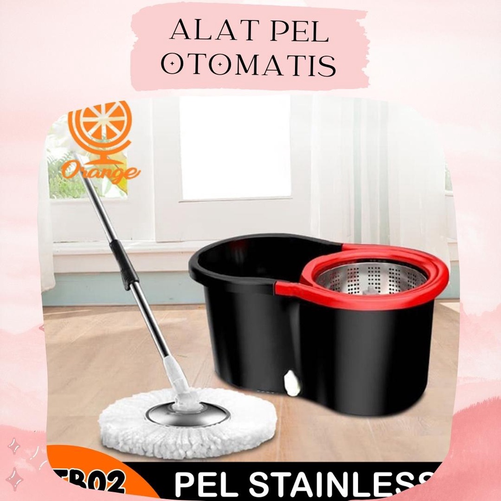 Jual Alat Pel Lantai Praktis Tanpa Peresspin Mop 360 Ember Pengering ...