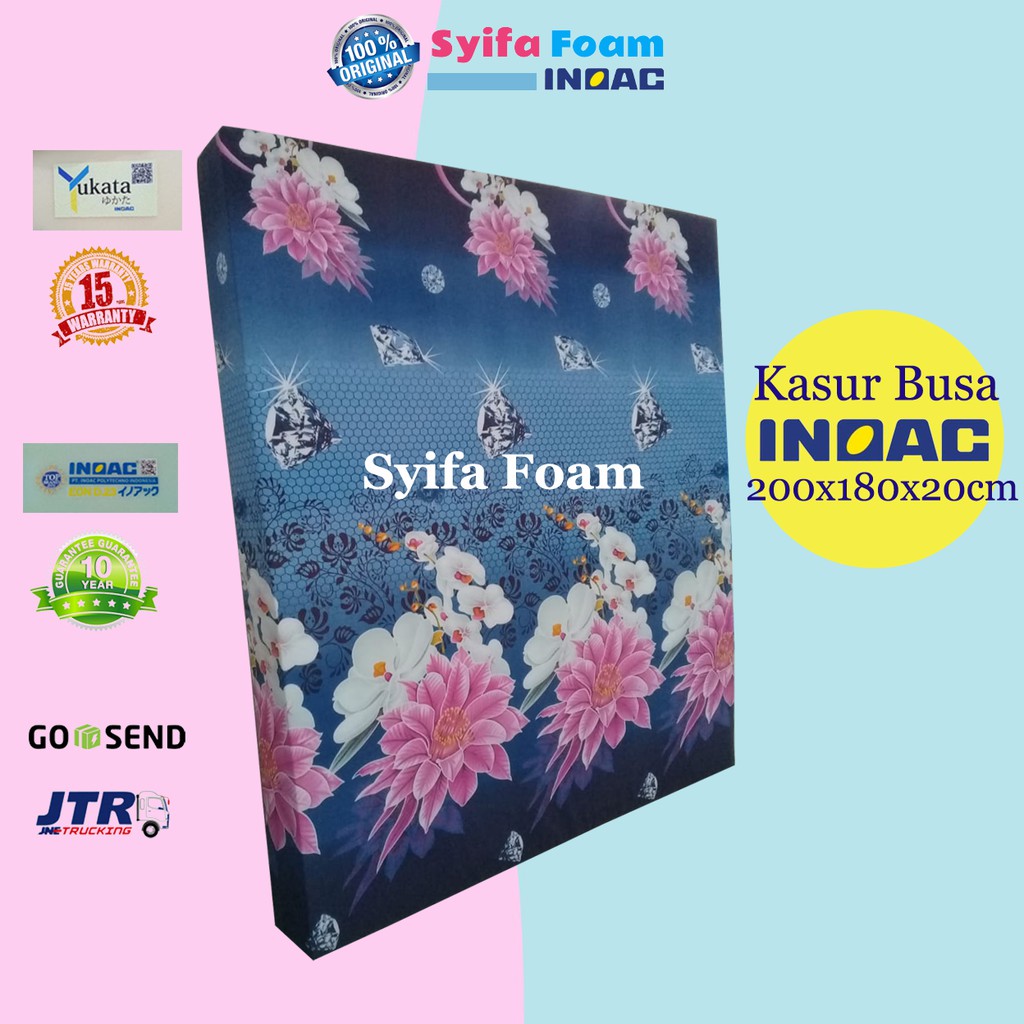Jual kasur busa inoac yukata 200x180x20 kasur busa no1 busa anti kempes ...