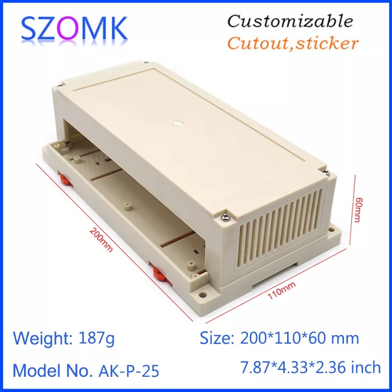 Jual AK-P-25 200X110X60mm Kotak Plastik PLC Electronics Project ...