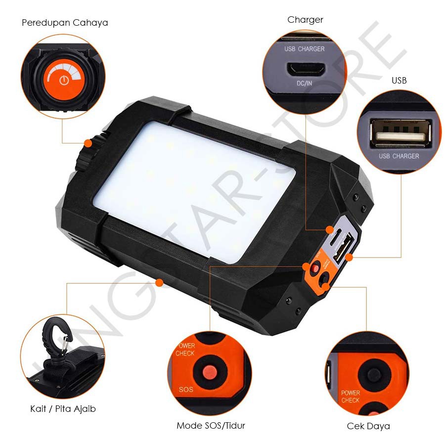 Jual Lampu Emergency LED Plus Power Bank 5000mAh | Shopee Indonesia