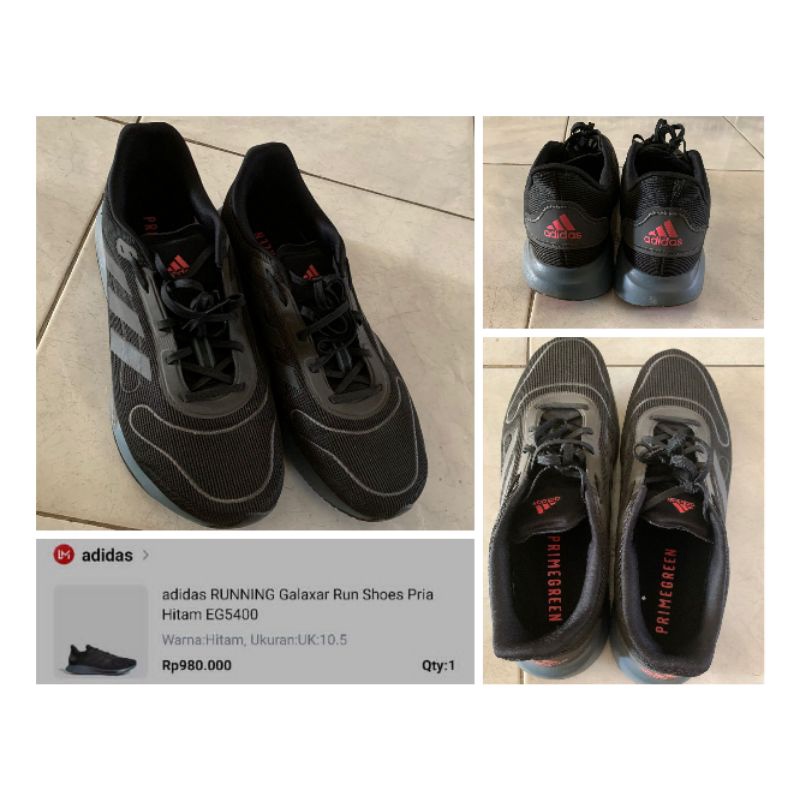 Jual PRELOVED ADIDAS RUNNING GALAXAR HITAM EG5400 | Shopee Indonesia