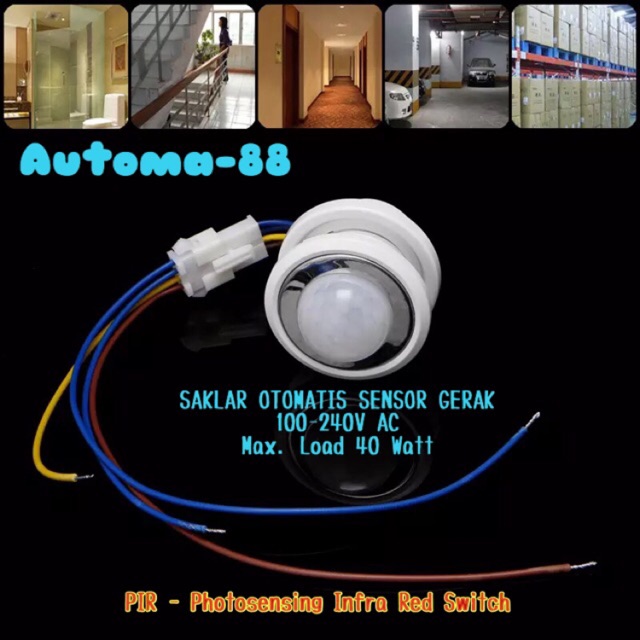 Jual Saklar Otomatis Sensor Gerak AC 110V 220V PIR Motion Detection ...
