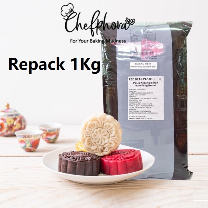Jual Isian Mooncake Kue Bulan Paste Red Bean Tausa Nam Fong Repack 1KG ...
