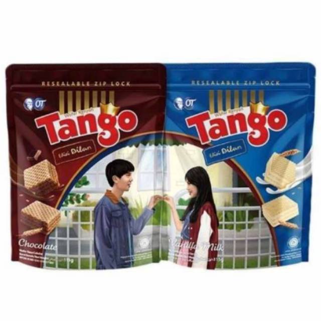 Jual Tango Pouch Chocolate & Vanilla Dilan Edition 115 gram | Shopee ...