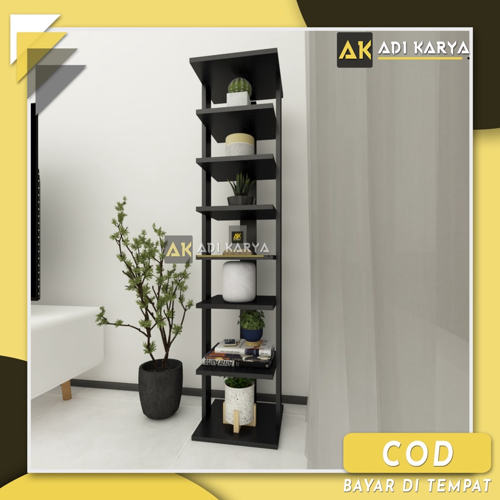 Jual Rak Dinding Tempel Minimalis Serbaguna Sudut Ruang Tamu Tempel ...