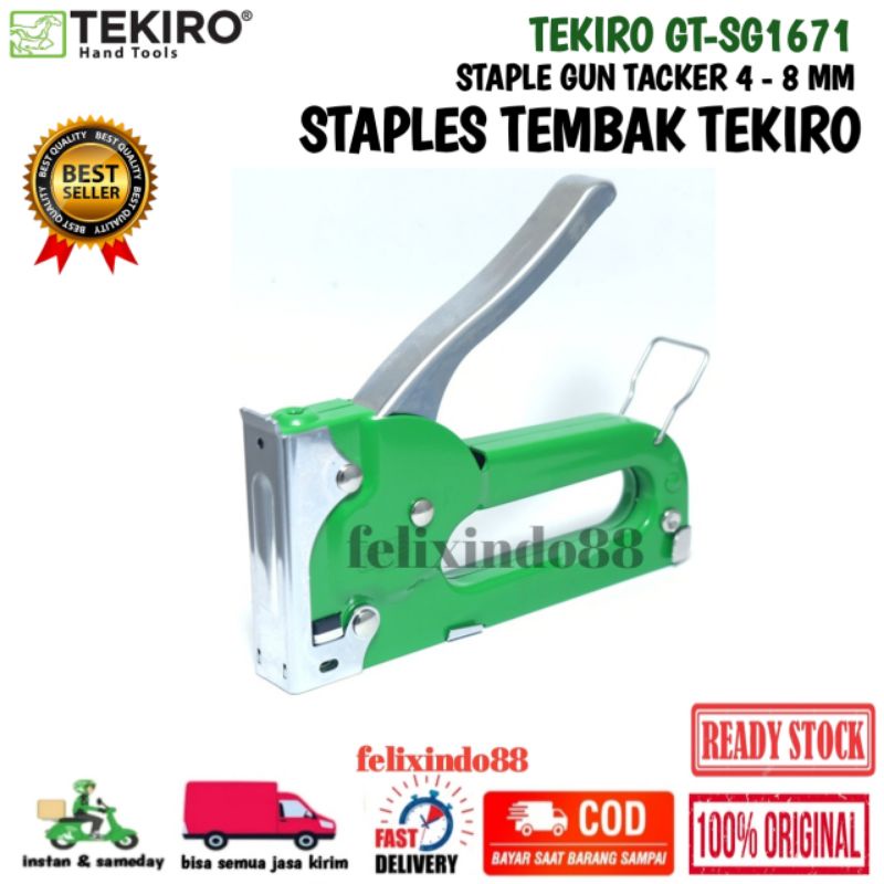 Jual Staples Tembak Tekiro Original GT-SG1671 Staple Gun Tacker 4 - 8 ...