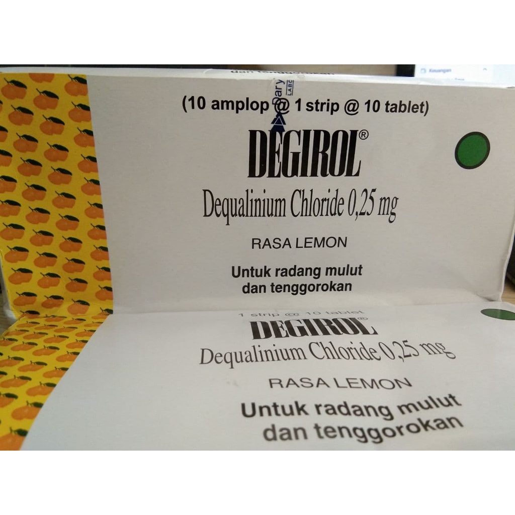 Jual DEGIROL TABLET HISAP 1STRIP 10 TABLET UNTUK RADANG MULUT DAN ...