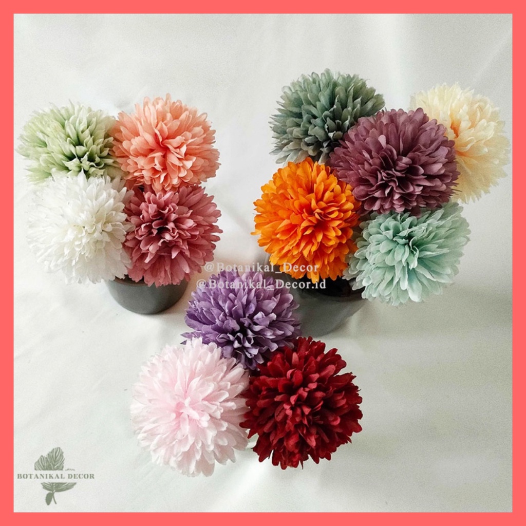 Jual POMPOM CHRYSANTHEMUM ARTIFICIAL FLOWER BUNGA POMPOM ARTIFISIAL ECER PER TANGKAI | Shopee ...