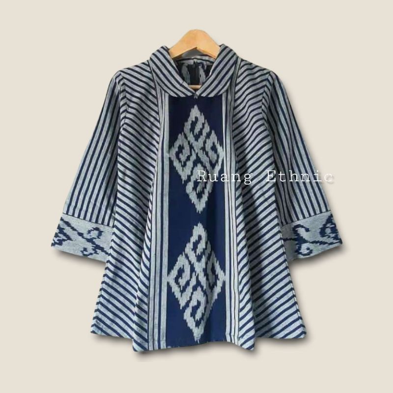 Jual blouse tenun troso-baju atasan wanita murah original-baju tenun etnik | Shopee Indonesia