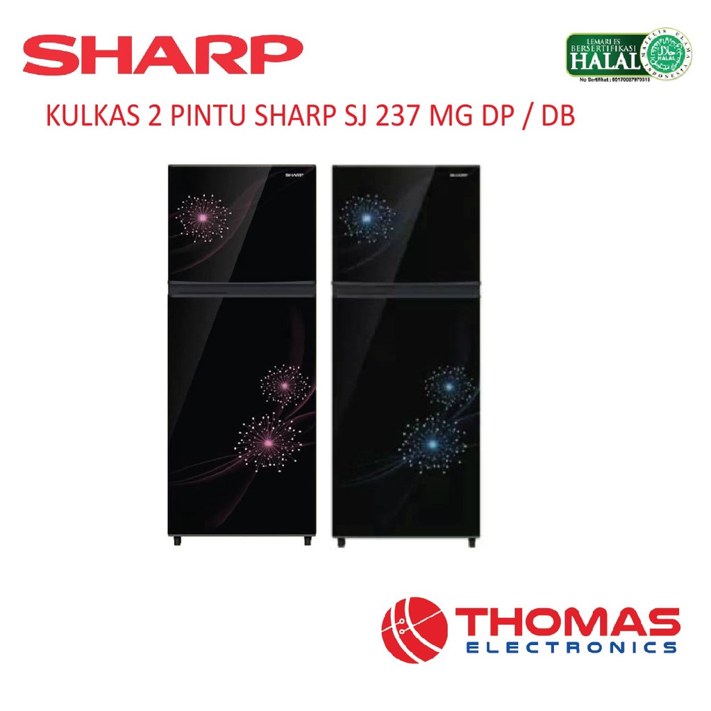 Jual Kulkas Dua Pintu Sharp SJ 237 MG DP DB Lemari Es 2 Pintu Kapasitas ...