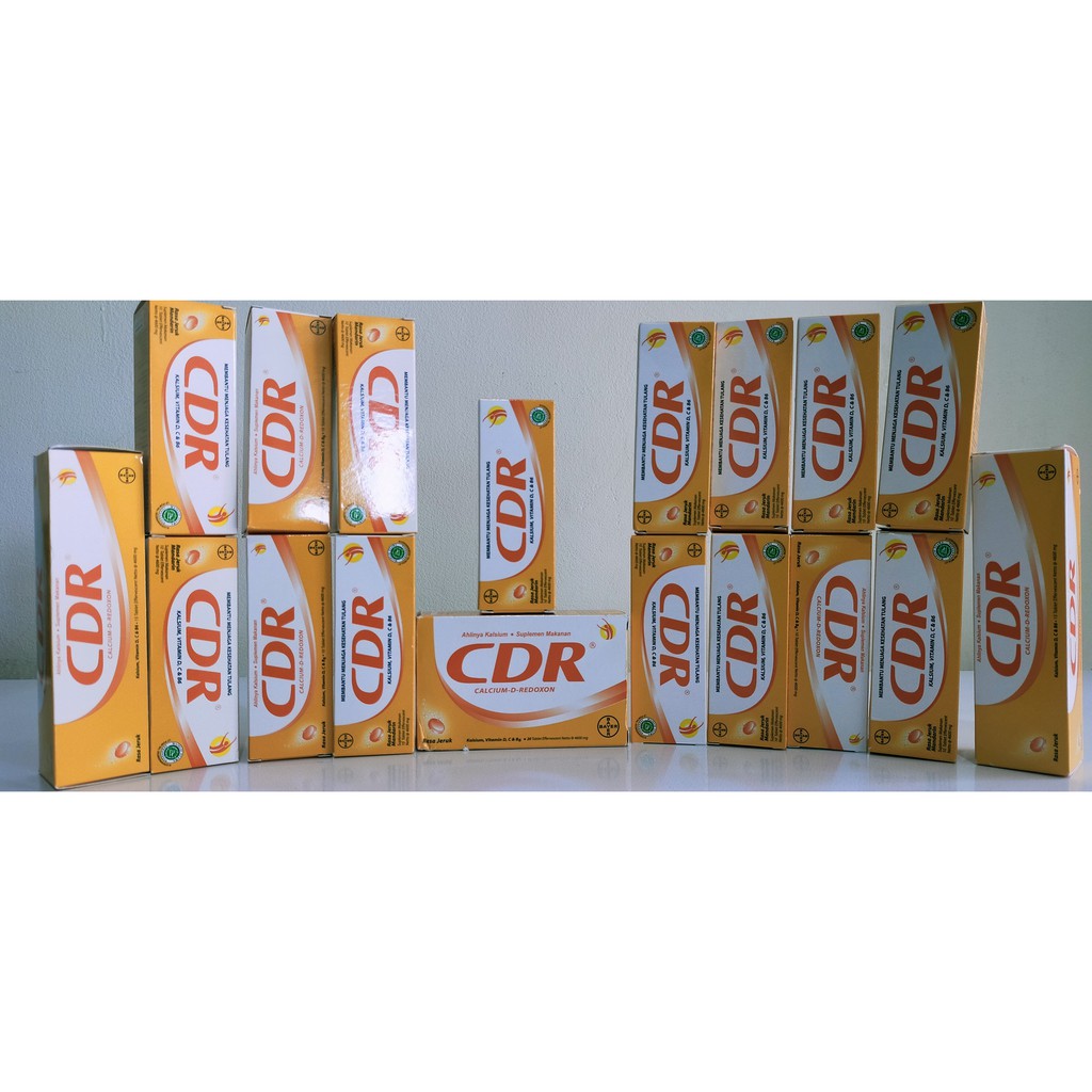 Jual CDR Kalsium D Vitamin C Rasa Jeruk Mandarin Isi 10 Tablet Suplemen ...