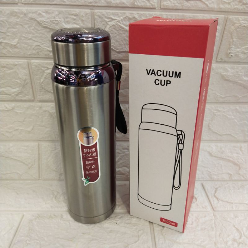 Jual Termos stainless steel 800ml -1000ml// termos air panas Vacuum cup ...