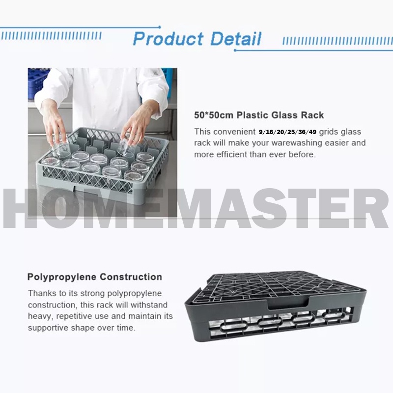 Jual HomeMaster Compartment/Kompartmen/Sekat Glass/Gelas Rack/Rak ...