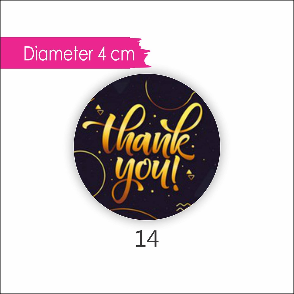 Jual READY 4cm Sticker Thank You Sticker Terimakasih Sticker Label ...