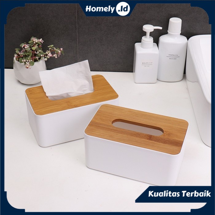 Jual Kotak Tempat Tisu Kayu Polos Tissue Box 1 Slot Unik Minimalis ...