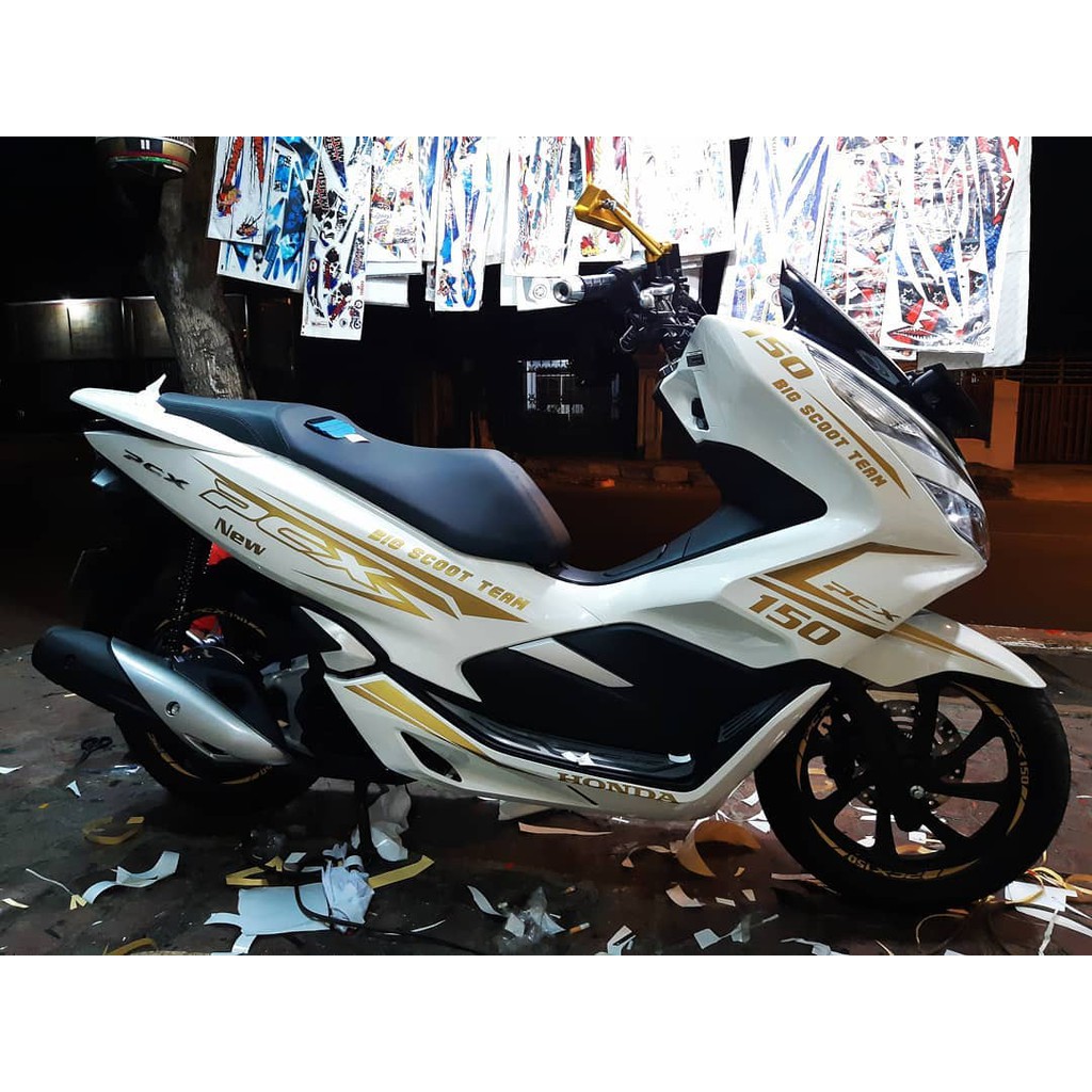 Jual Striping Cutting Sticker PCX 150 - PCX 160 Putih BEST SELLER ...