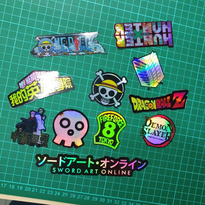 Jual Sticker Hologram Anime - Logo Anime Kecil - 11pcs | Shopee Indonesia