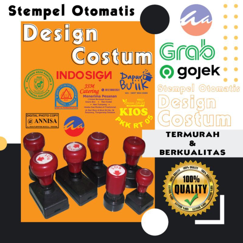Jual Stempel warna Otomatis Tinggal Pakai | Shopee Indonesia