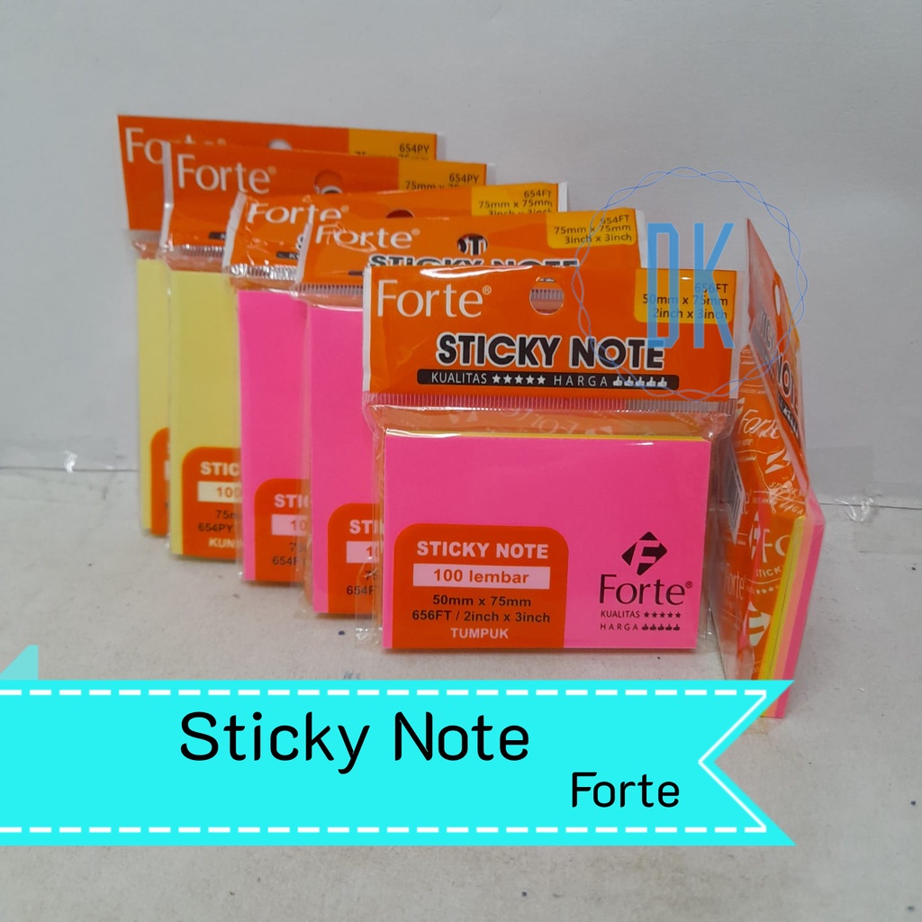 Jual Memo Stick Sticky Note Kertas Memo Memo Tempel Forte 100 Lembar ...