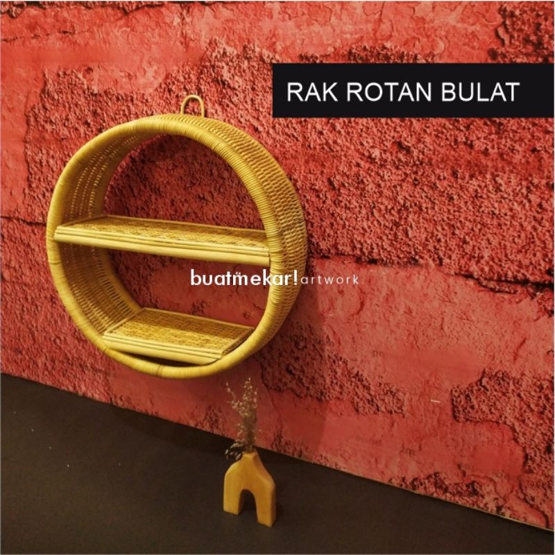 Jual RAK ROTAN BULAT 50CM Rak Aesthetic | Shopee Indonesia
