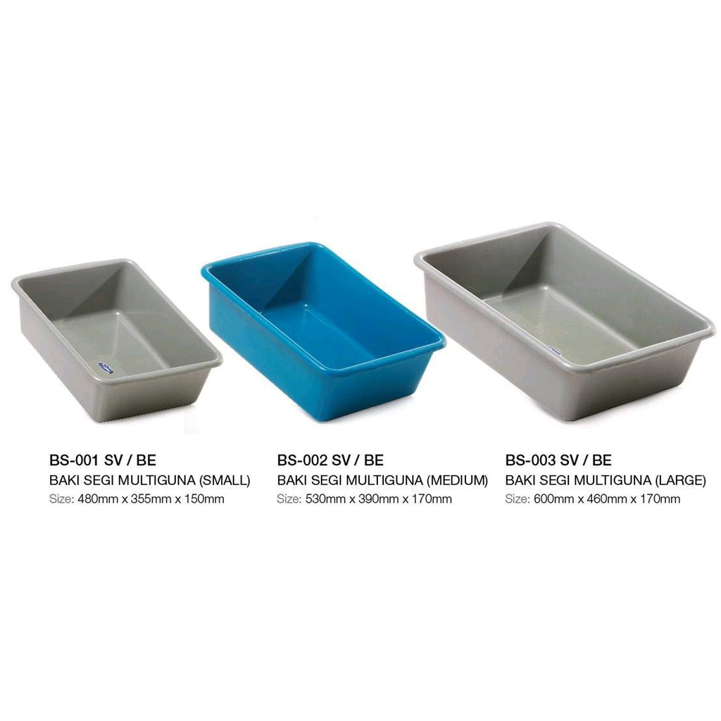 Jual Bak / Baskom Segi Abu Large BS003 Taiwan Star (P59 x L45 x T18 cm ...