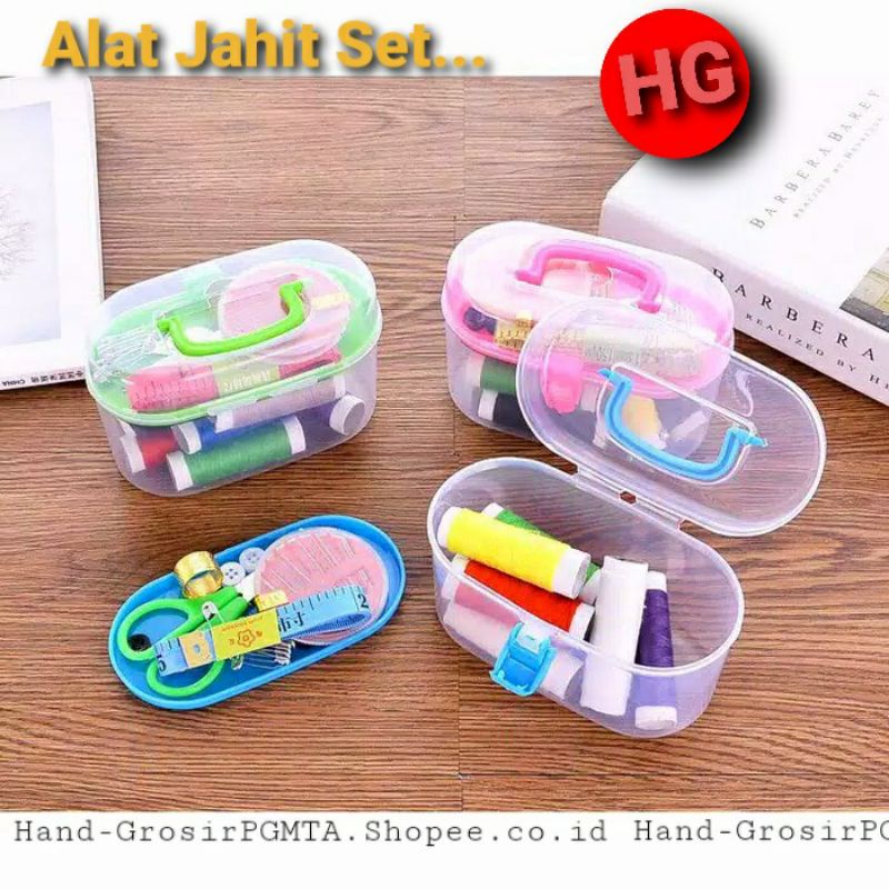 Jual Alat Jahit Set Mini Box Sewing Toolkit Benang Jarum Gunting ...