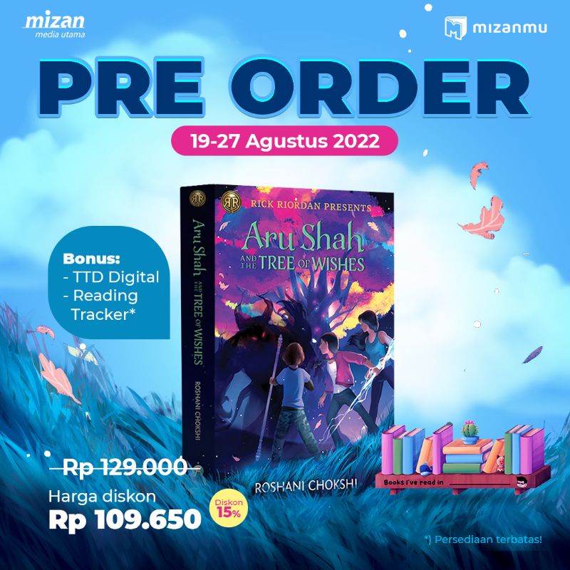 Jual Novel Arul Shah : And The Tree Of Wishes + TTD - Rick Riordan | Shopee Indonesia