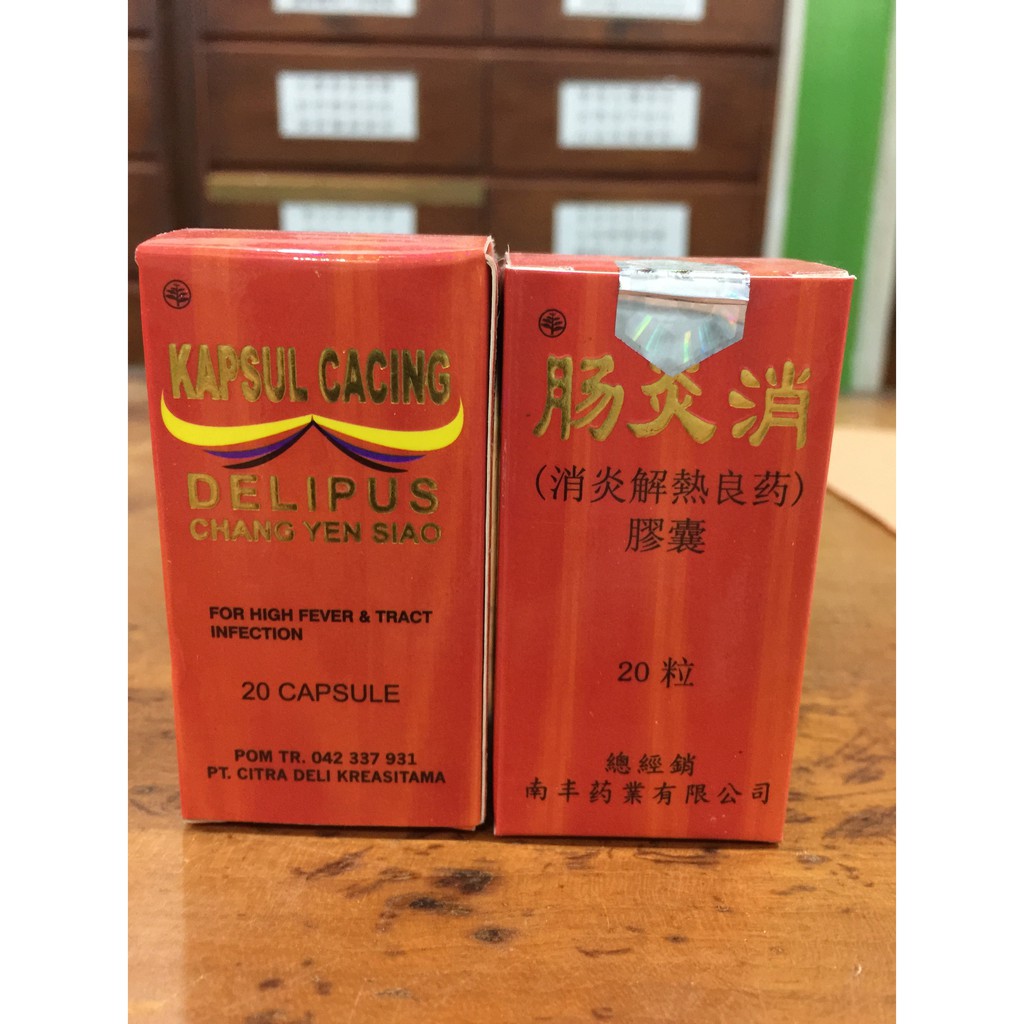 Jual Kapsul Cacing Delipus Chang Yen Siao 20 - Obat Tipes Demam Tinggi ...