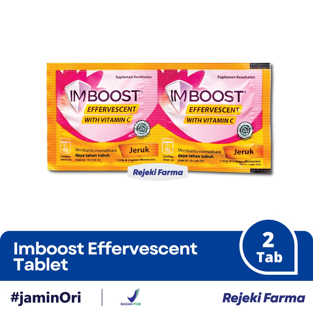 Jual Imboost Effervescent With Vitamin C Rasa Jeruk - 1 Strip isi 2 ...