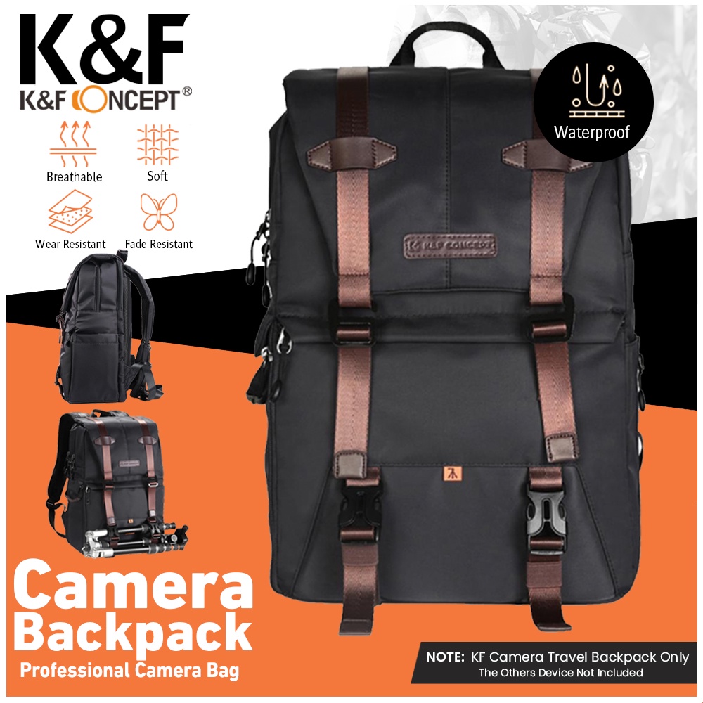Jual KNF Concept 20L Tas Travel Camera Backpack Waterproof Photography Laptop - Black | Shopee ...