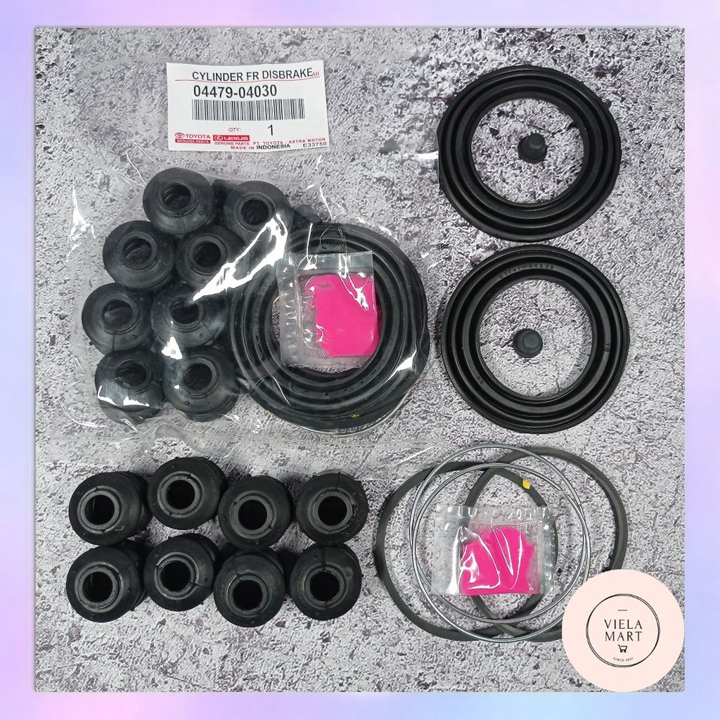 Jual Caliper Kit Karet Seal Rem Cakram Depan Fortuner Hilux (04478-0K130) (04478-0K190) (04479 ...