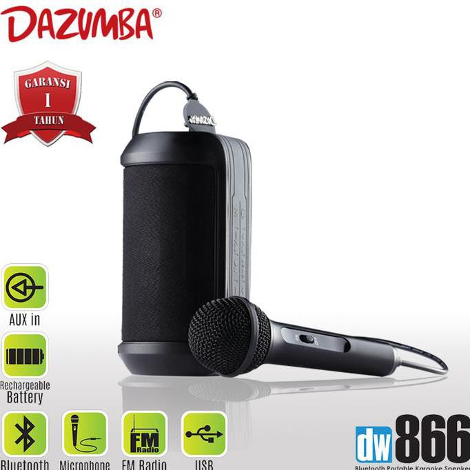 Jual Dazumba DW866 Portable Karaoke Speaker Bluetooth - Hitam | Shopee ...