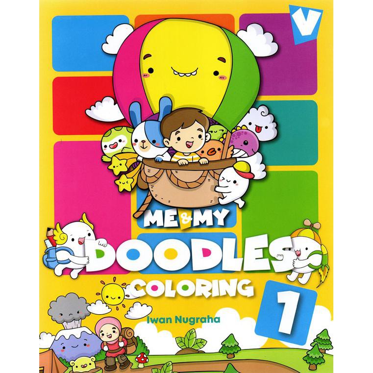Jual Art Therapy Buku Mewarnai Anak Me & My Doodles Coloring Book ...