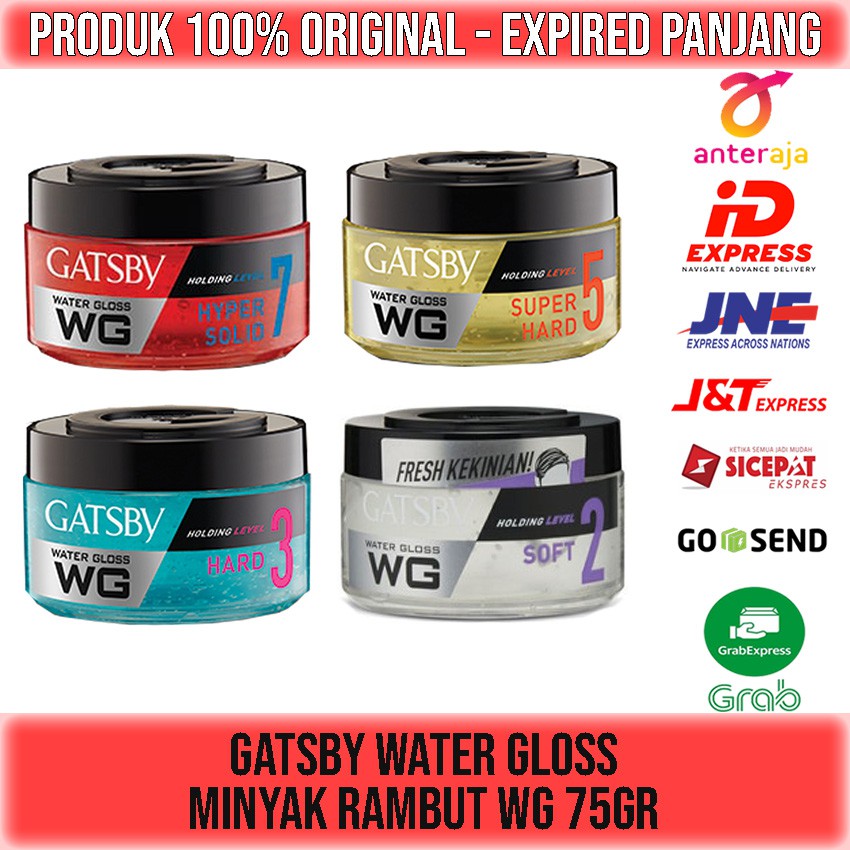 Jual GATSBY WATER GLOSS GEL RAMBUT WG( 75gram) | Shopee Indonesia