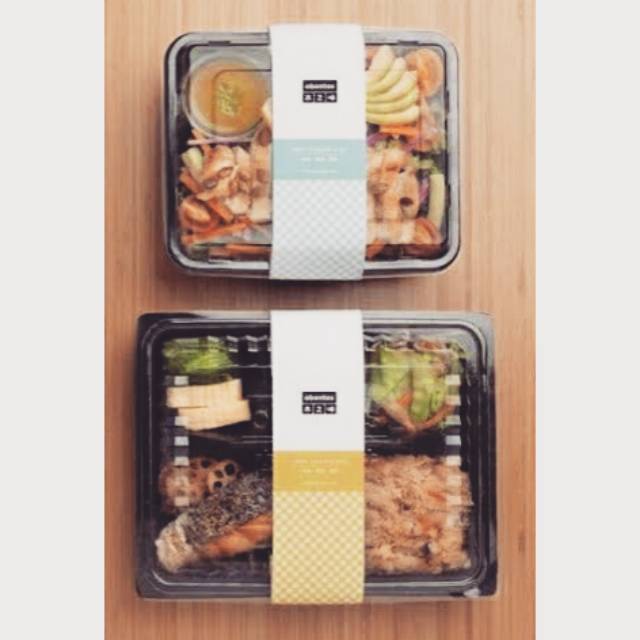 Jual Roll Label Food Box ukuran 42 X 6 cm / Roll Label Box Makanan ...