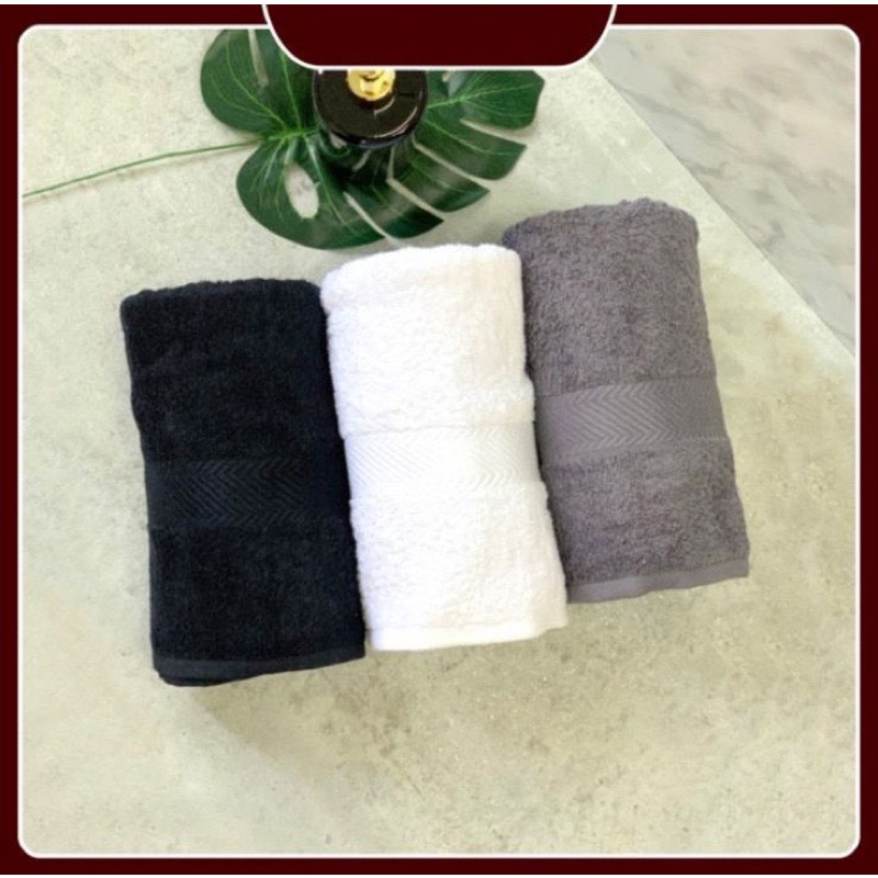 Jual Handuk sport pijat salon 35x80 super cotton hitam / abu / putih ...