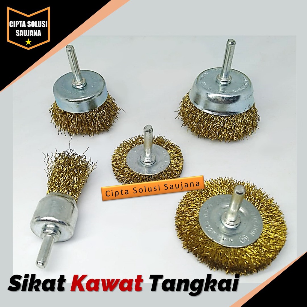 Jual SET MATA BOR SIKAT KAWAT BULAT MANGKOK GEPENG 5 PCS SIKAT TANGKAI ...