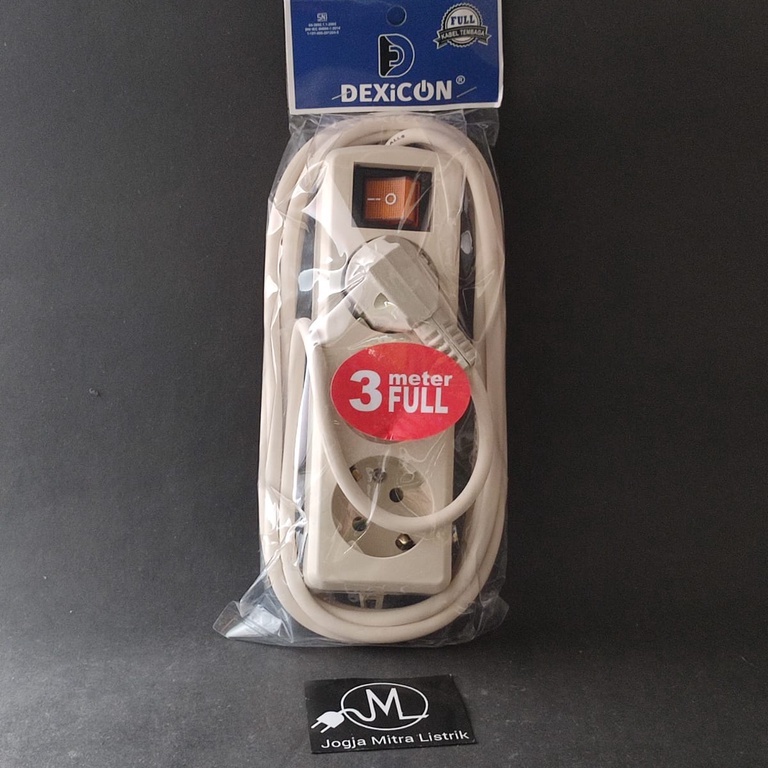 Jual KABEL ROLL / KABEL EXTENSION 3 LUBANG 3 METER DEXICON | Shopee ...