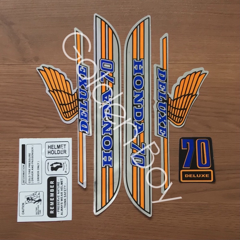 Jual Striping Honda C70 Stiker Honda C70 Sticker Honda C70 Warna Orange ...