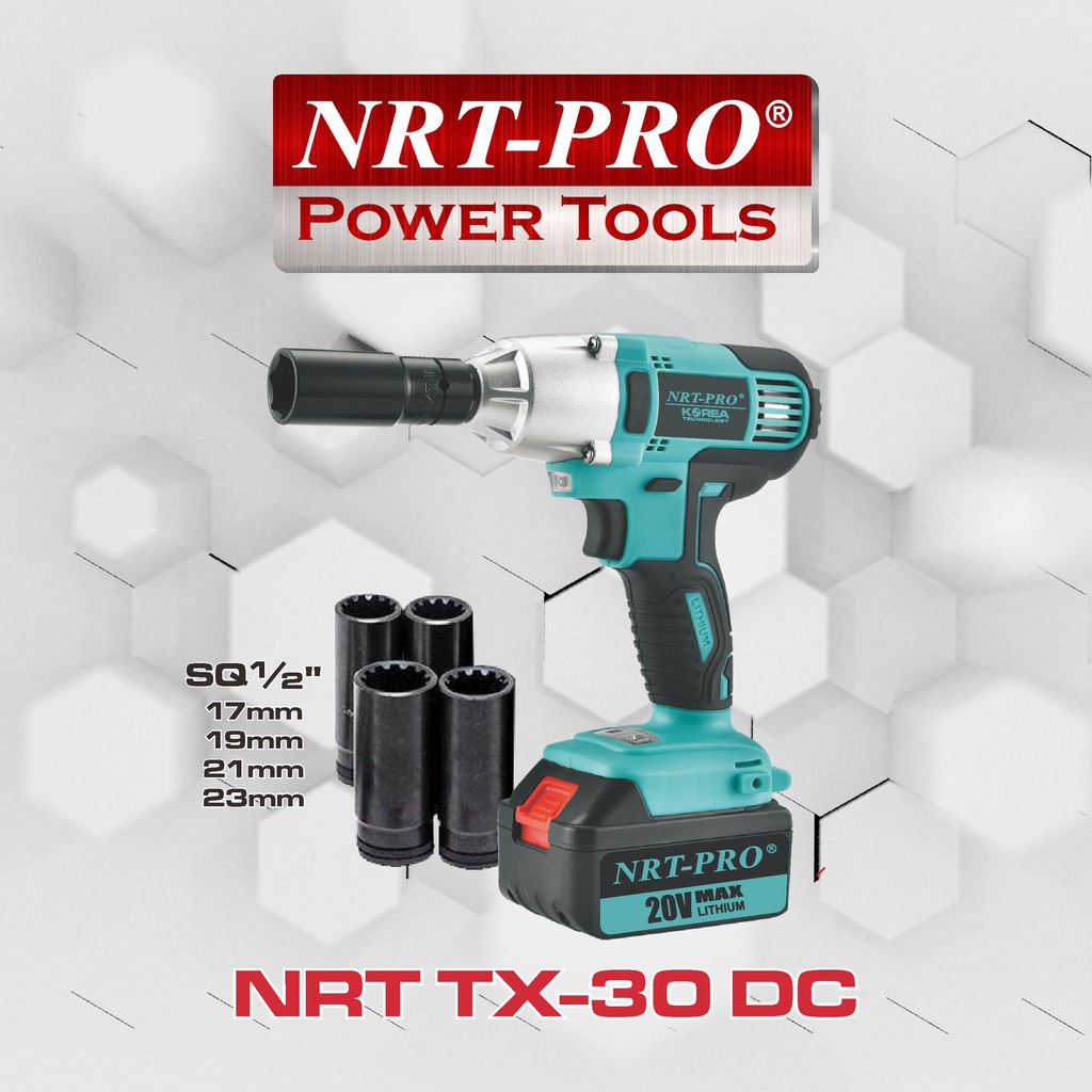 Jual NRT-PRO Cordless Impact Wrench / Baut Pengencang Baterai Type TX ...